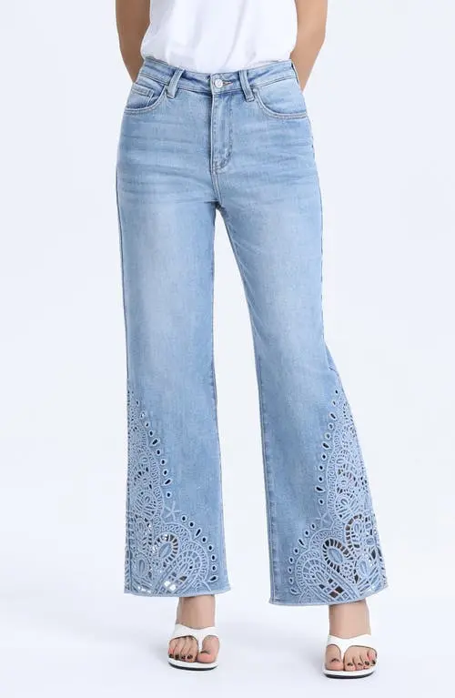BAYEAS High Waist Flare Jeans - Cloud Motion
