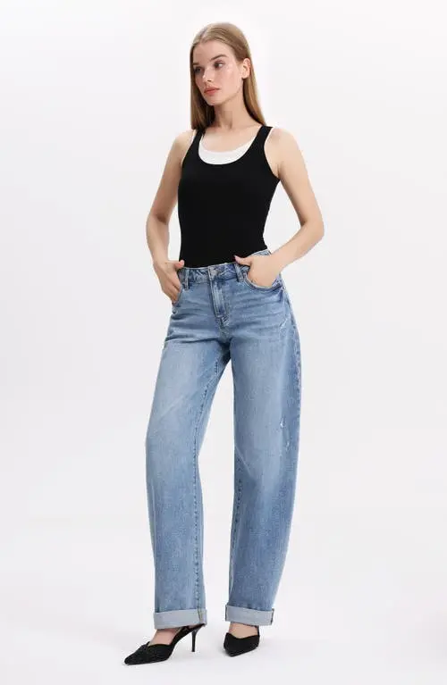 BAYEAS Low Rise Barrel Jeans