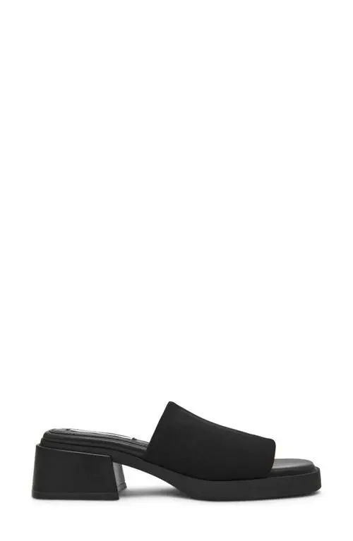 Steve Madden Lucee Platform Slide Sandal - Black
