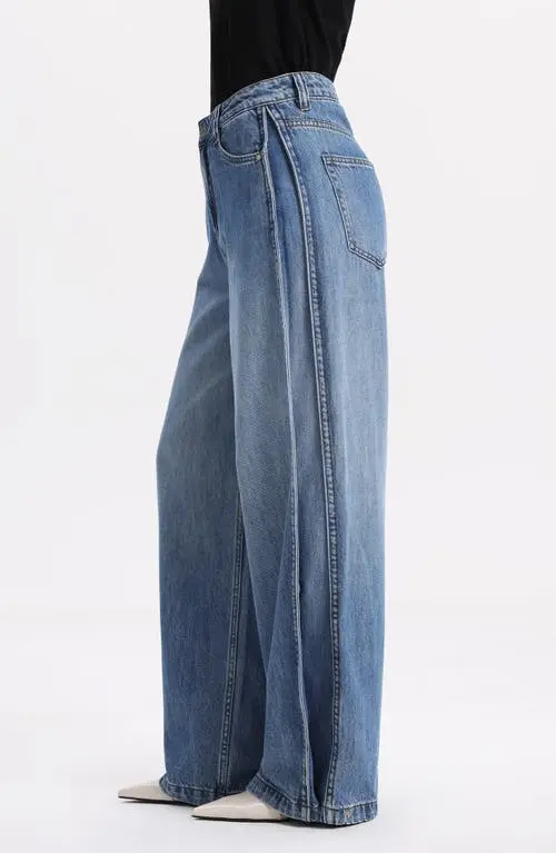 BAYEAS Paneled High Waist Wide Leg Jeans