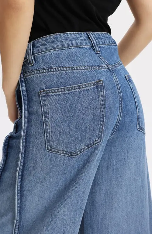 BAYEAS Paneled High Waist Wide Leg Jeans
