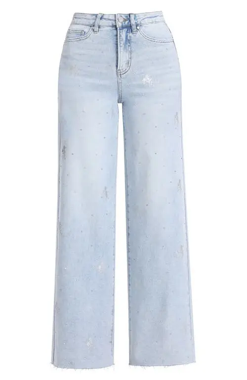 BAYEAS Embellished High Waist Wide Leg Jeans
