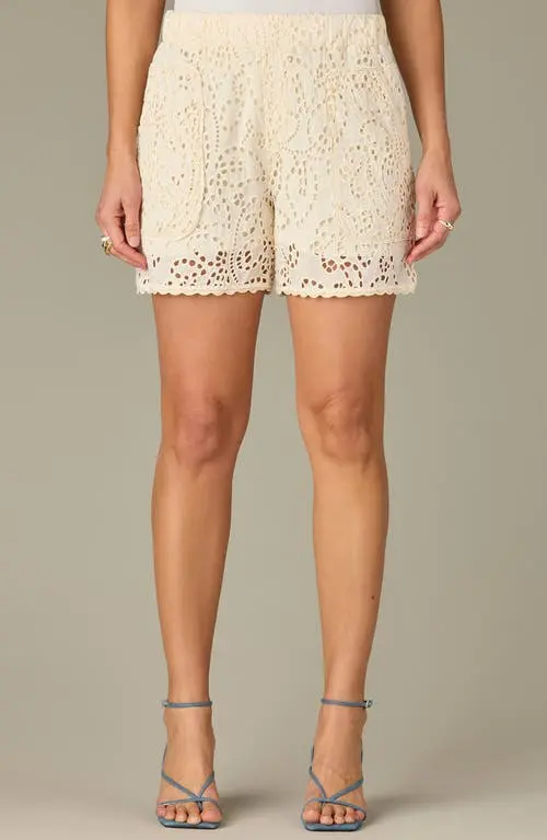 Wit & Wisdom Cotton Eyelet Shorts - Ecru