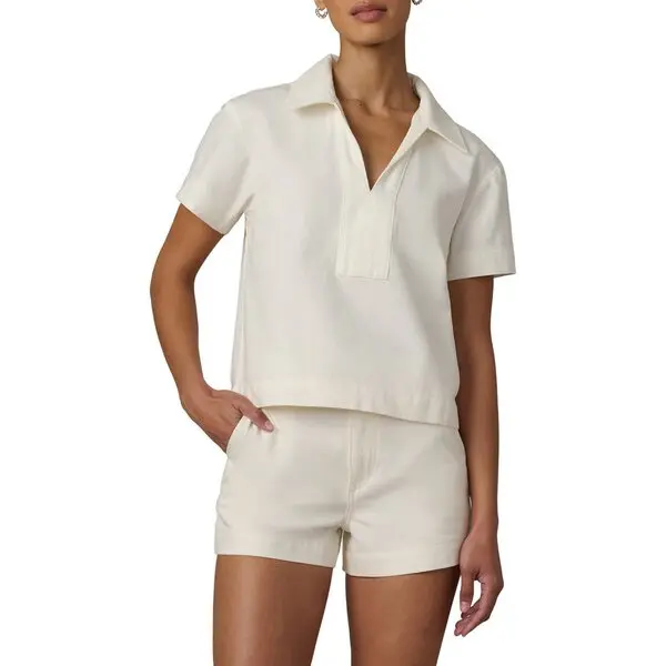 Joe's Jeans Lillian Denim Popover Top - Milk