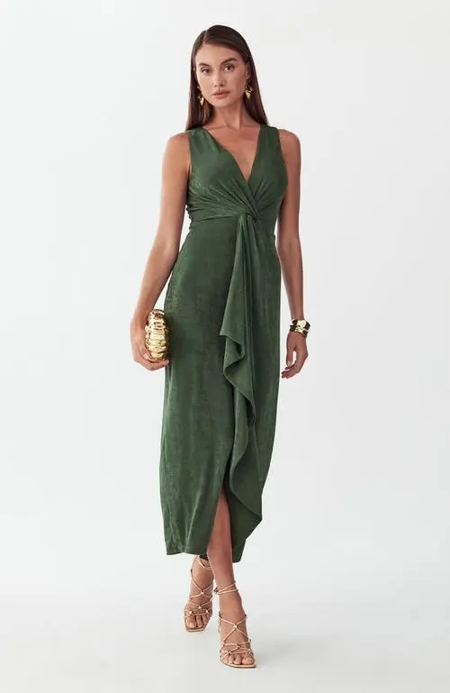BWLDR Andi Midi Dress - Dark Olive