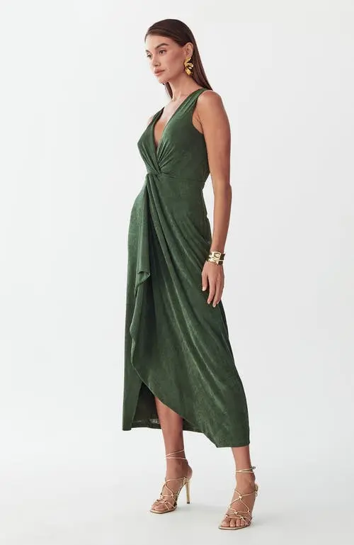 BWLDR Andi Midi Dress - Dark Olive