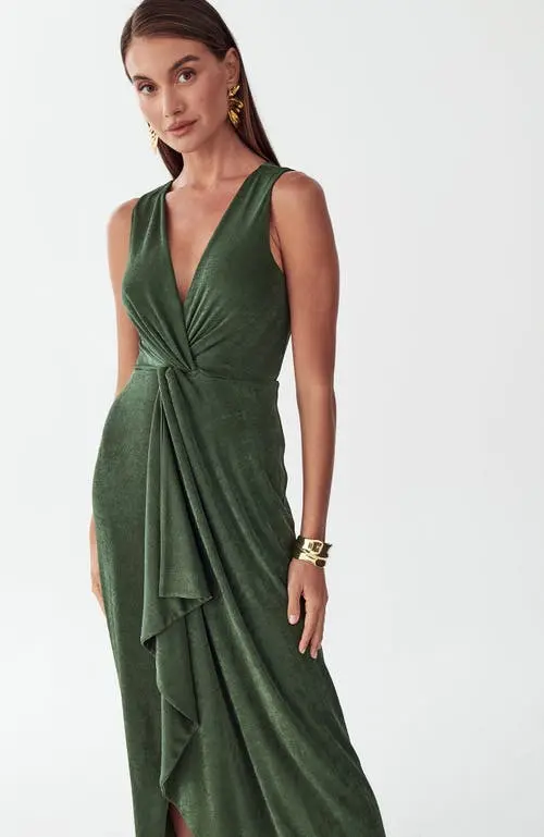 BWLDR Andi Midi Dress - Dark Olive