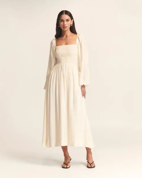 ST MRLO True Midi Dress - Cream