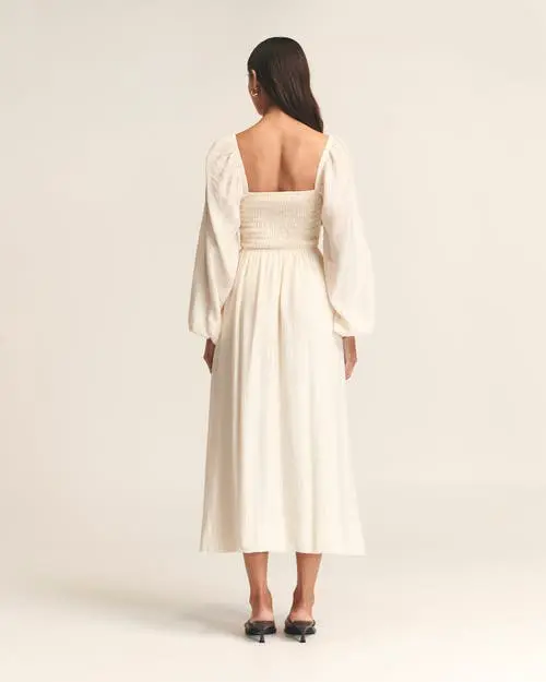 ST MRLO True Midi Dress - Cream