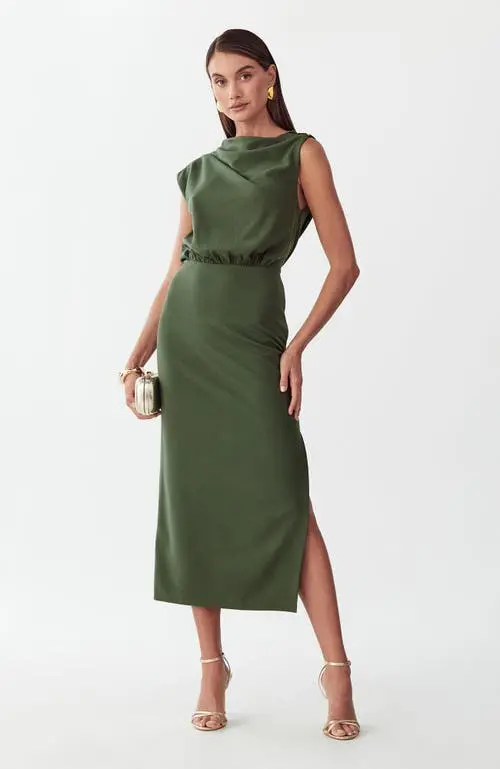 ST MRLO Lily Midi Dress - Olive