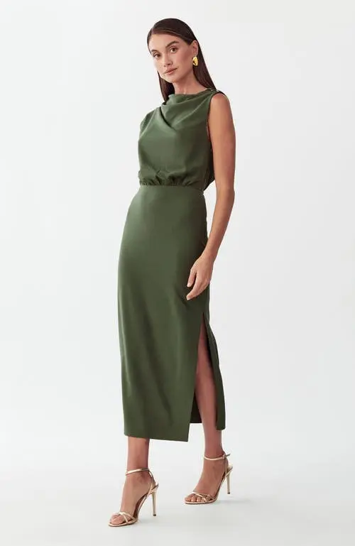 ST MRLO Lily Midi Dress - Olive