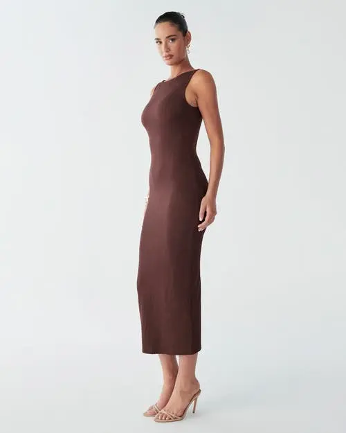 BWLDR Suny Midi Dress - Chocolate