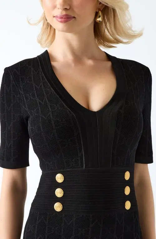MARCIANO Yamna Ruffle Hem Sweater Dress