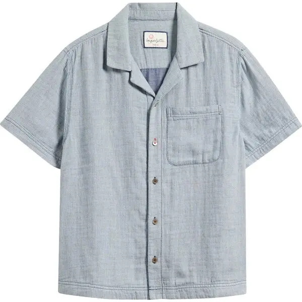IMPERFECTS The Cliffs Summer Cloth Camp Shirt - Indigo Solid