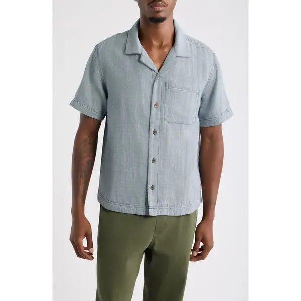 IMPERFECTS The Cliffs Summer Cloth Camp Shirt - Indigo Solid