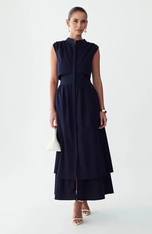 WILLA Fallyn Midi Dress - Midnight Navy