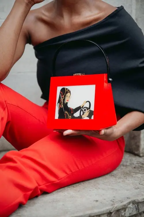 LARALLAN Jamilah Acrylic Top Handle Bag