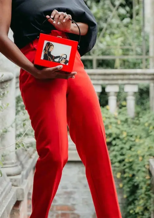 LARALLAN Jamilah Acrylic Top Handle Bag