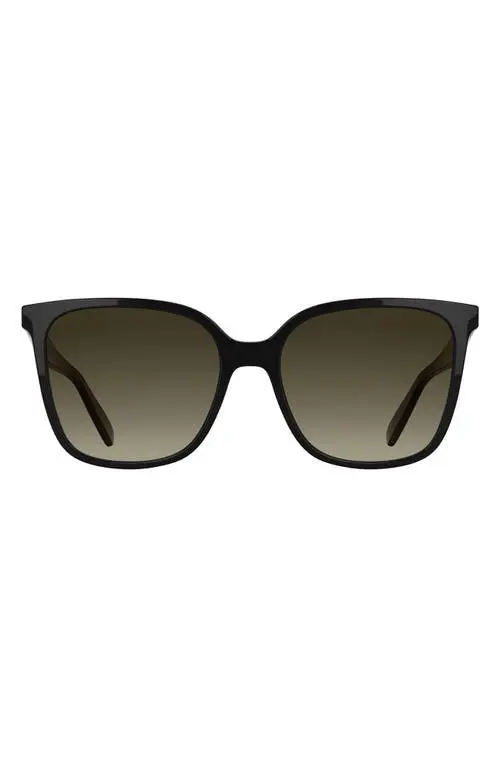 Longchamp Gradient Modified Rectangular Sunglasses - Black