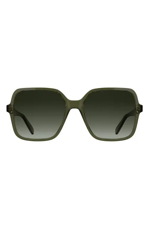 Longchamp Modified Rectangular Sunglasses - Transparent Khaki
