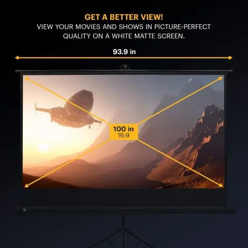 KODAK 100 Projector Screen With Stand