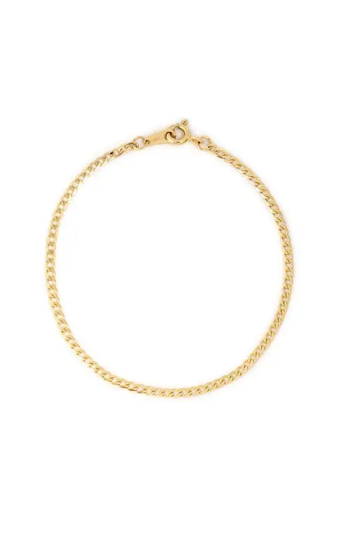 ANA LUISA Solid Yellow Mini Curb Chain Bracelet - Gold