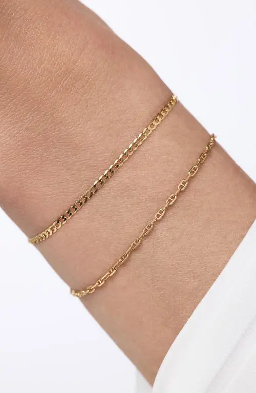 ANA LUISA Solid Yellow Mini Curb Chain Bracelet
