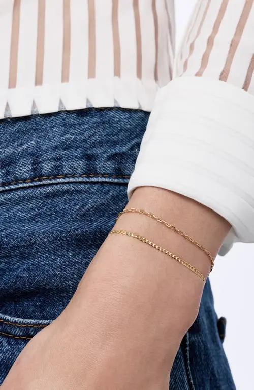 ANA LUISA Solid Yellow Mini Curb Chain Bracelet