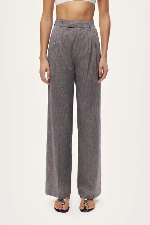 NOCTURNE Wide Leg Tailored Pants - Multi-colred