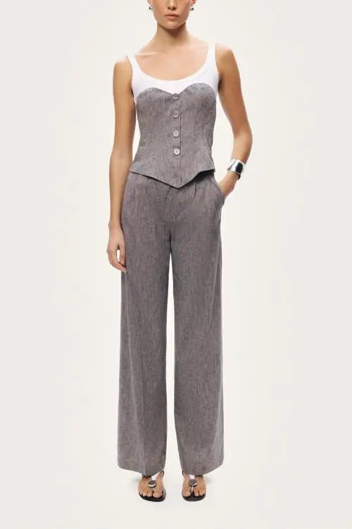 NOCTURNE Wide Leg Tailored Pants
