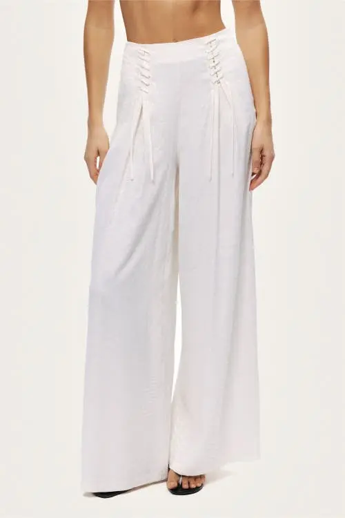 NOCTURNE Lace Up Wide Leg Pants