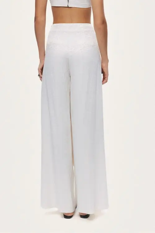 NOCTURNE Lace Up Wide Leg Pants