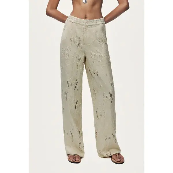 NOCTURNE Jacquard Wide Leg Trousers
