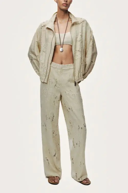 NOCTURNE Jacquard Wide Leg Trousers