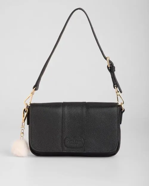 POM POM LONDON Chelsea Wallet Crossbody Bag - Black