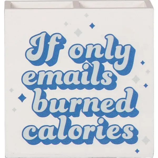 Totalee Gift Emails Burned Calories Desk Organizer Wood - Blue