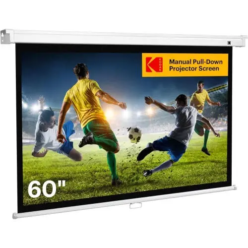 KODAK 60 Manual Pull Down Projector Screen - Black