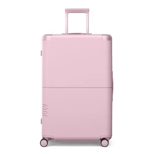 JULY Checked Plus Large Luggage - Blush Pink