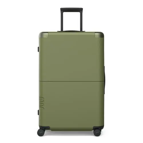 JULY Checked Plus Large Luggage - Moss