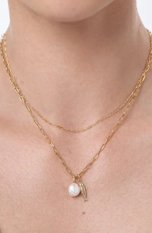 ANA LUISA Solid Yellow Fish Necklace