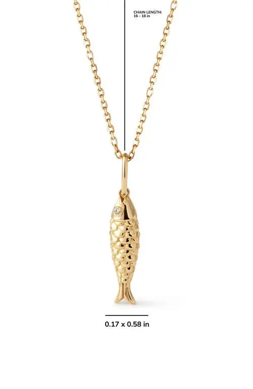 ANA LUISA Solid Yellow Fish Necklace