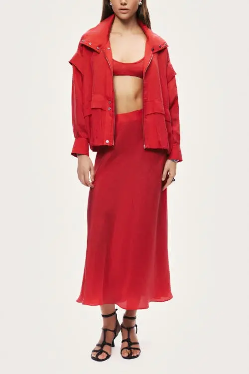NOCTURNE Pleated Midi Skirt