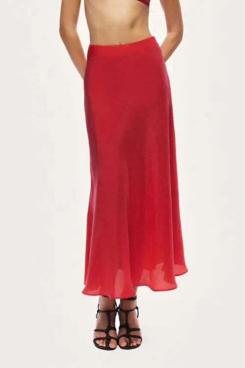 NOCTURNE Pleated Midi Skirt