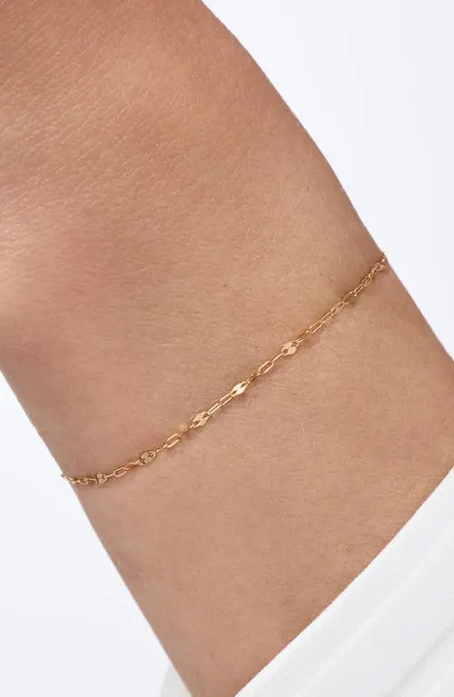 ANA LUISA Solid Yellow Sparkle Link Chain Bracelet