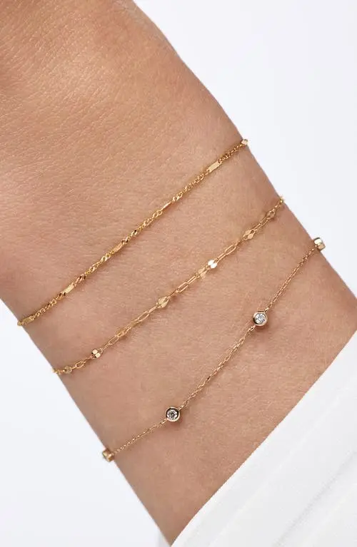 ANA LUISA Solid Yellow Sparkle Link Chain Bracelet