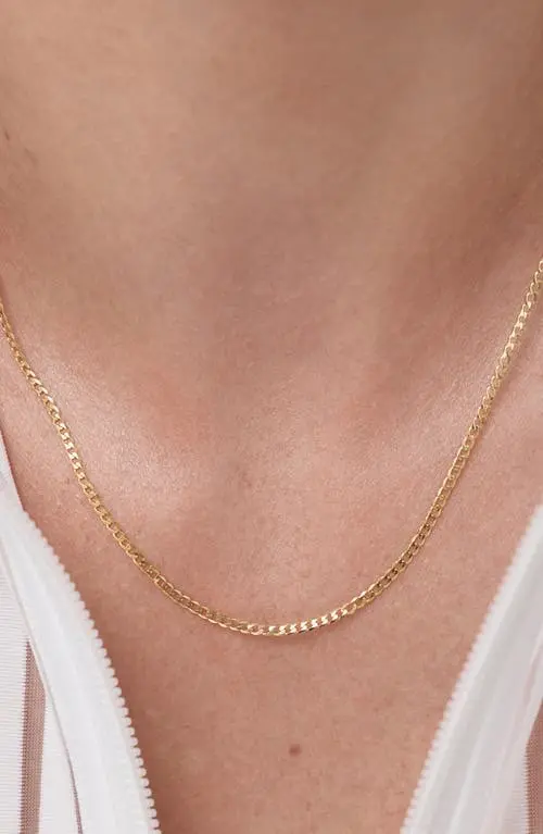 ANA LUISA Solid Yellow Mini Curb Chain Necklace