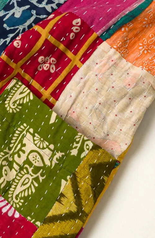 UNCOMMON GOODS Reversible Cotton Sari Kantha Jacket