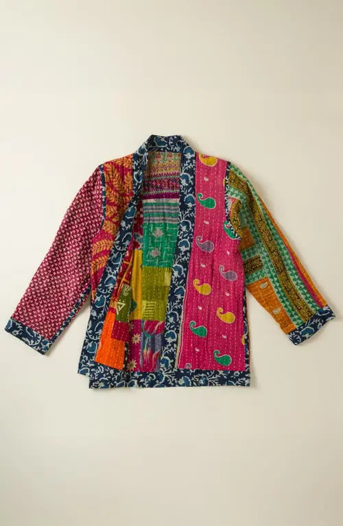 UNCOMMON GOODS Reversible Cotton Sari Kantha Jacket