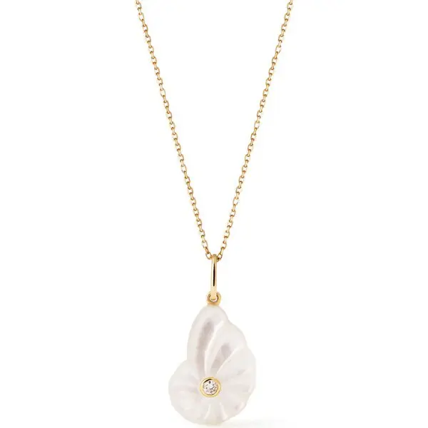 ANA LUISA Solid Yellow Mother Of Pearl Shell Necklace - Gold