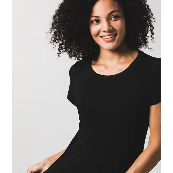 KNOWN SUPPLY Fitted Organic Cotton Crewneck T-shirt - Black